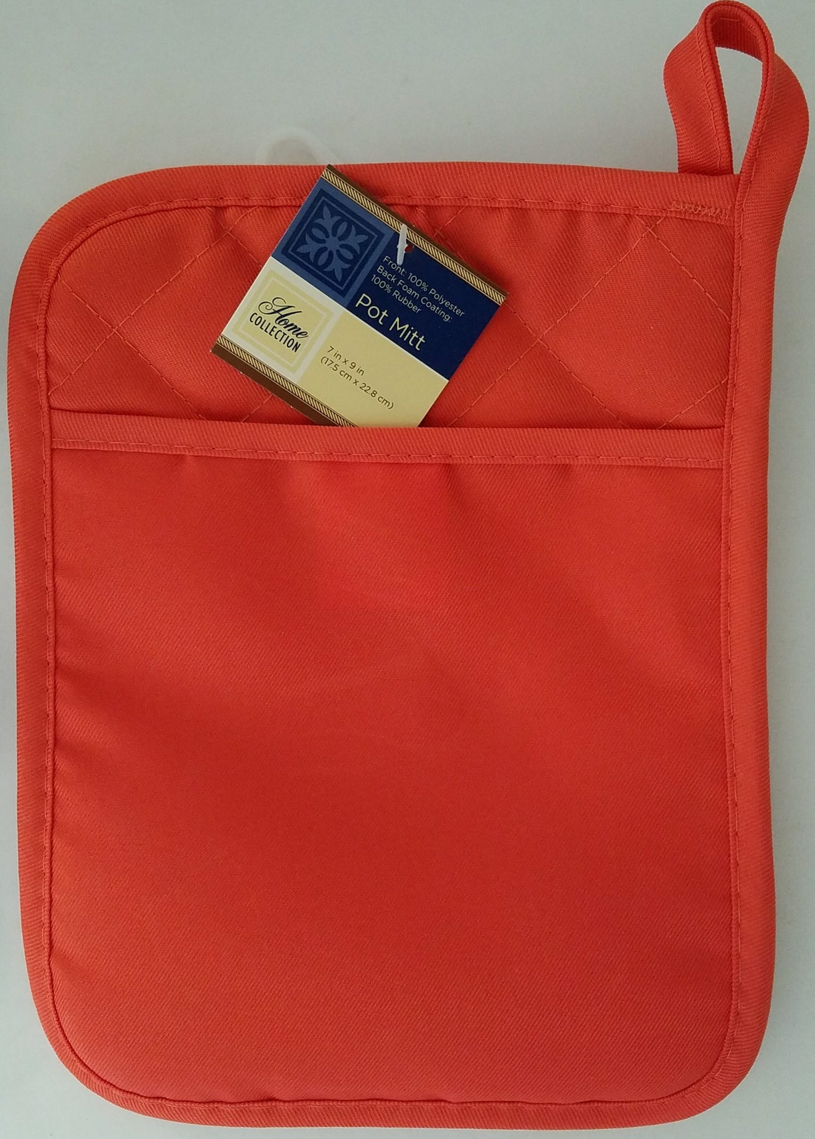 Kitchen Polyester/Neoprene Neon Pot Holders 9” X 7” w Hand Pocket ...