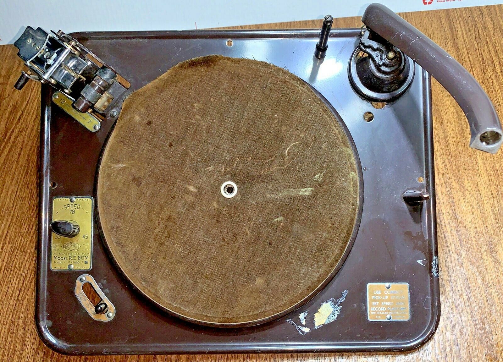 Used Garrard RC 80 Turntables for Sale | HifiShark.com