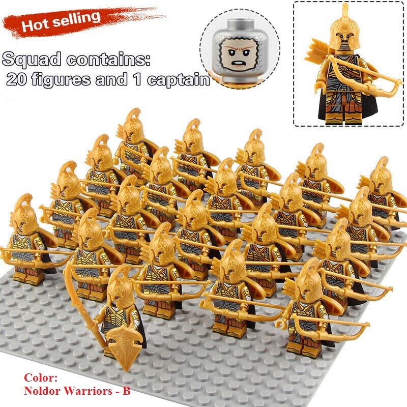 21Pcs/set Dwarves army Noldor Warriors The Hobbit Lord of the Rings ...