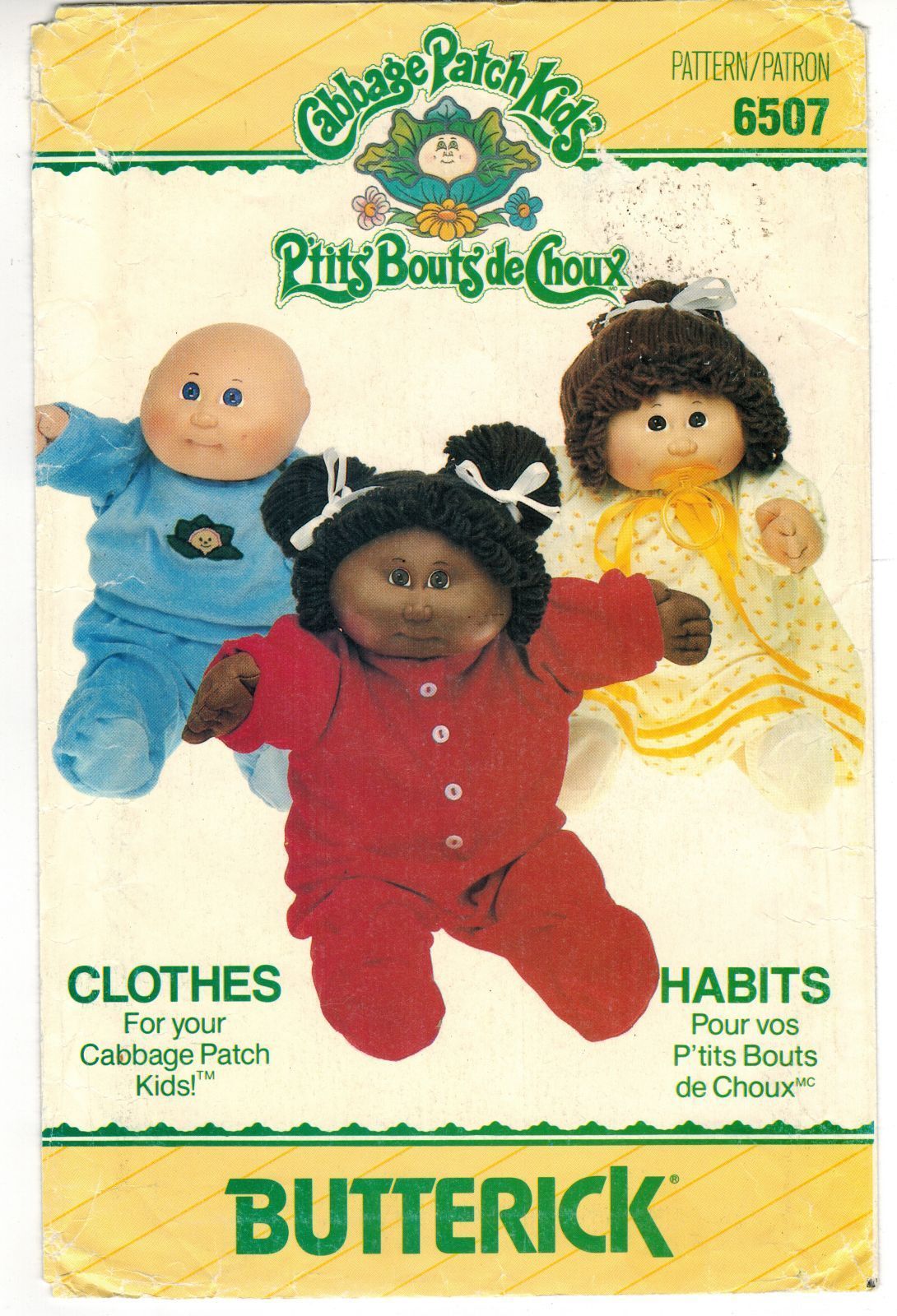 16" Cabbage Patch Kids Clothes PJS Nightgown Pants Iron On Transfer Sew ...