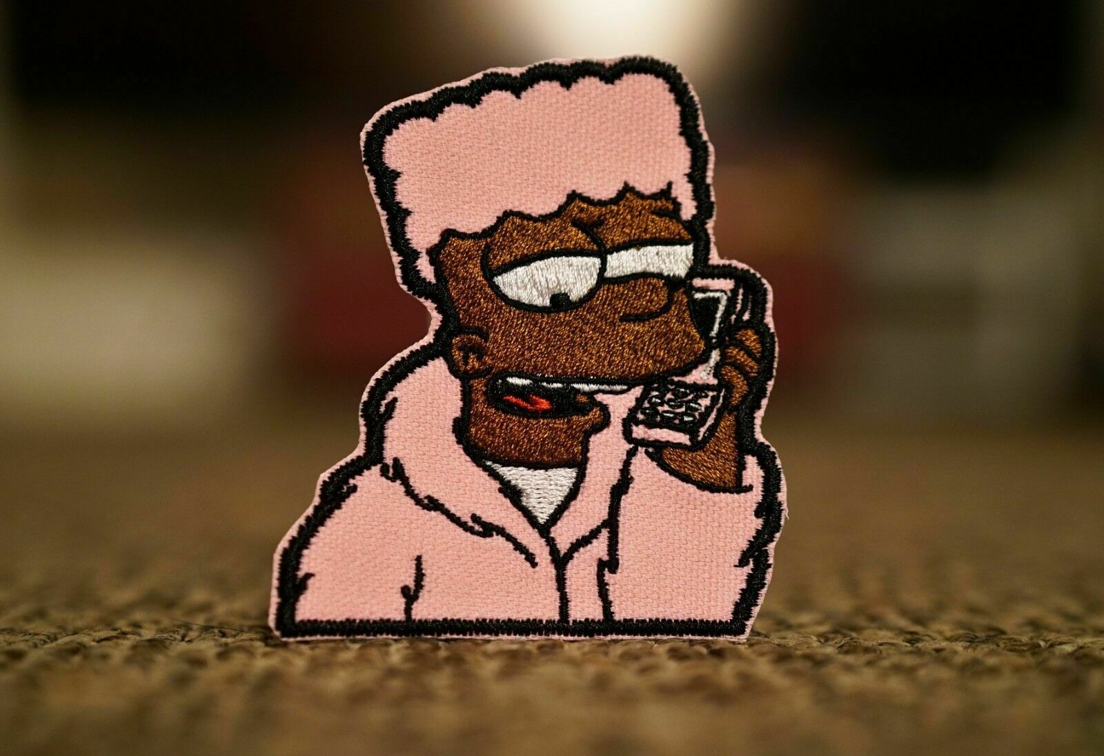 Bart Simpson Camron Dipset Killa Bart Pink Meme Hip Hop Patch (Brown ...
