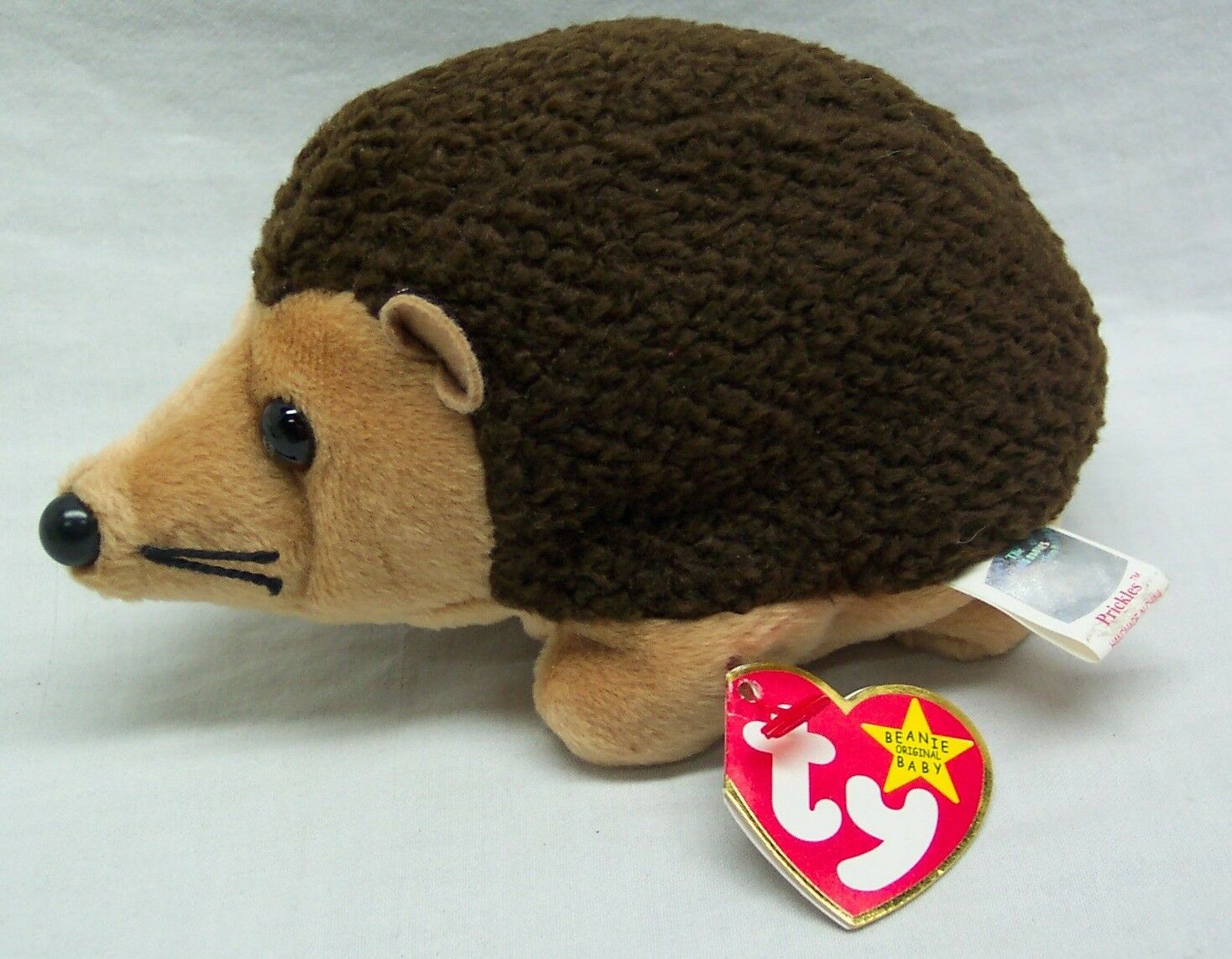 TY Beanie Baby PRICKLES THE HEDGEHOG 6" Bean Bag Stuffed Animal Toy ...