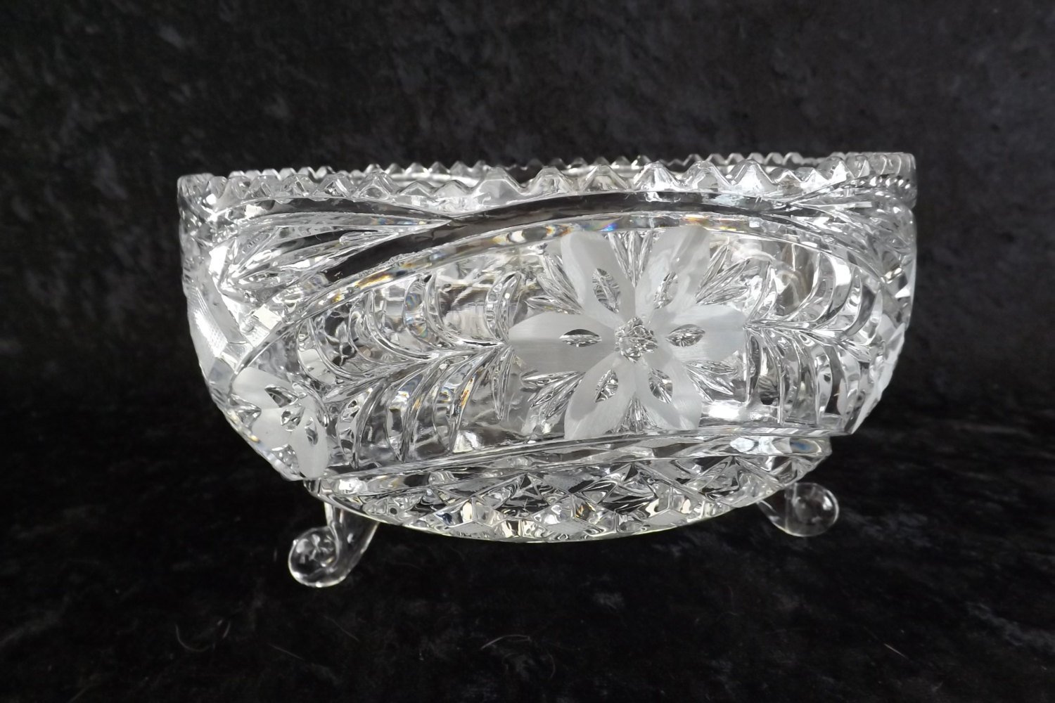 Imperlux Cut Crystal Footed Bowl from the Imperial Crystal and China ...