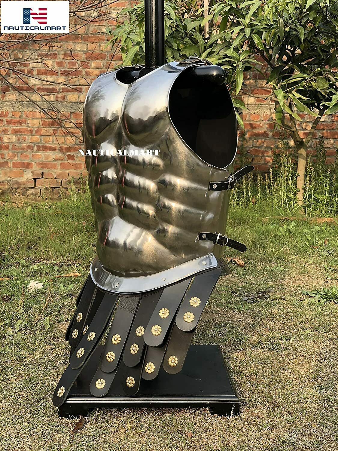 NauticalMart Roman King Leonidas Spartan Helmet W/Red Plume + Muscle ...