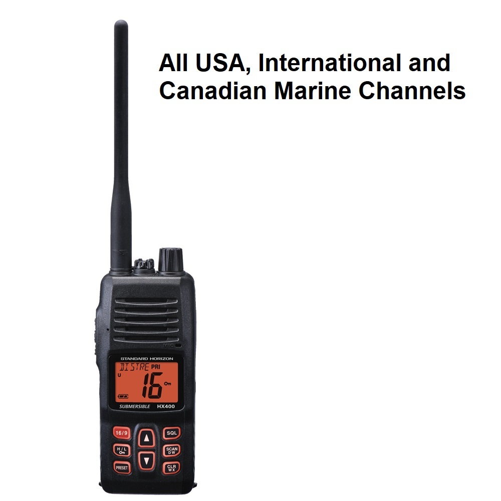 STANDARD HORIZON HX400 W/BUILT-IN SCRAMBLER & LMR PROGRAMMABLE CHANNELS ...