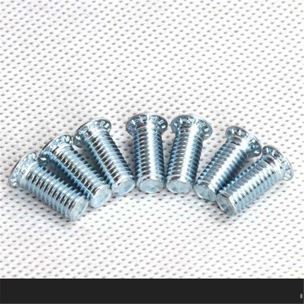 1000Pcs FHS-M4-6 Round Head Studs Blind Stud Protruding Platen Screw Metal Sheet - Threaded Rods ...