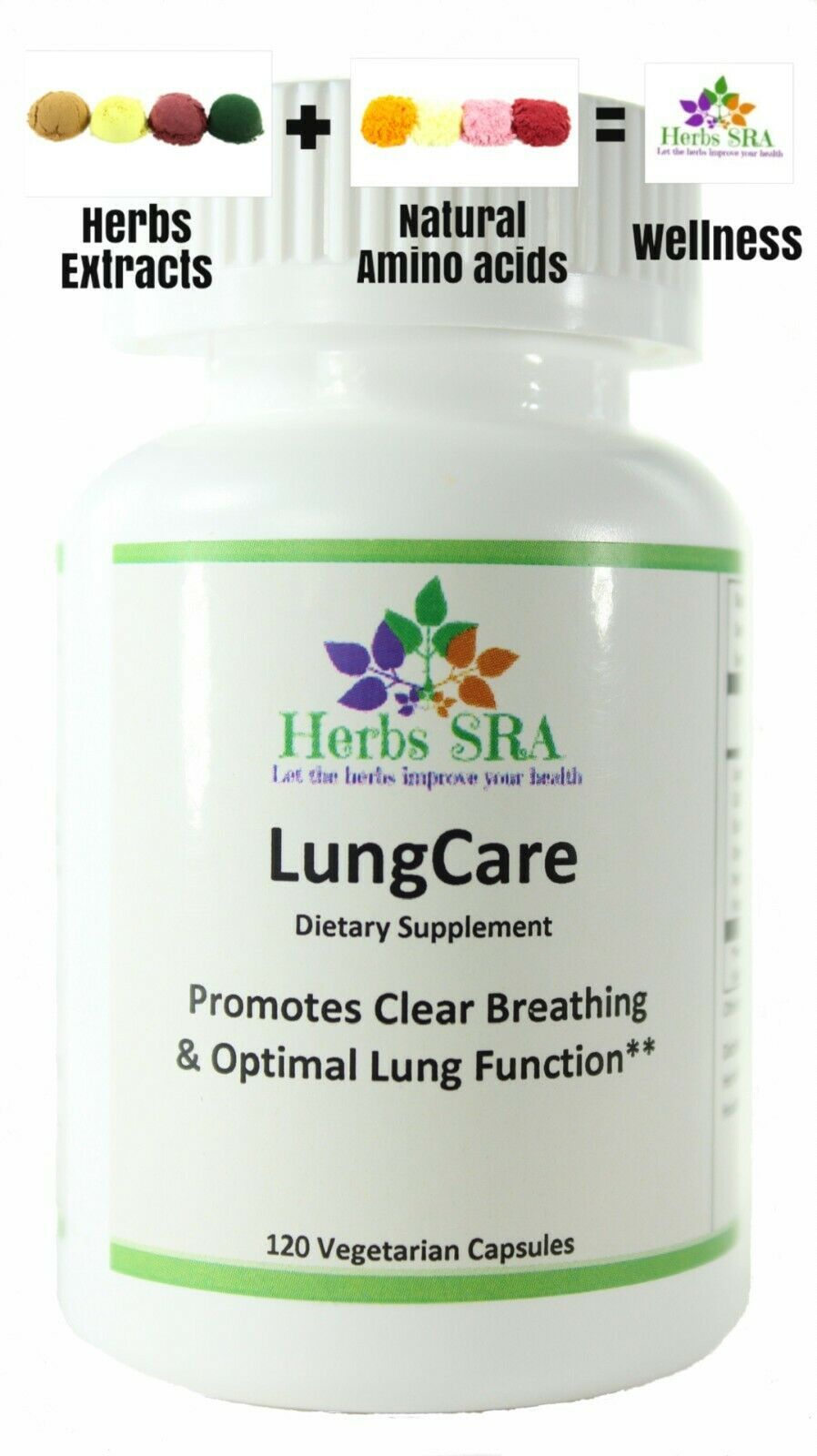 Herbal Clear Lungs Remedy Improve Lungs 120 Capsules Biomedical Natural Formula Vitamins