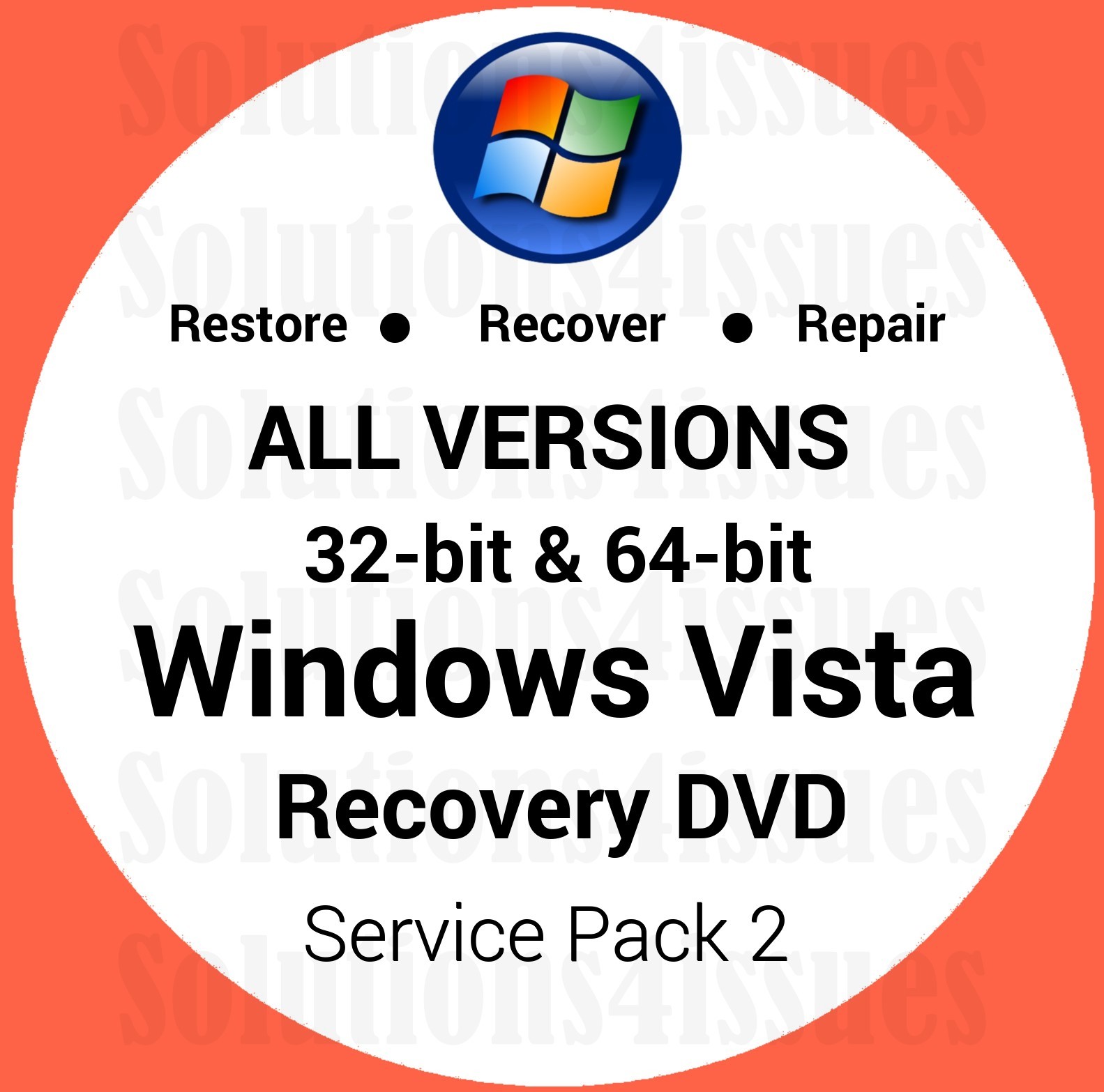 Windows Vista Home Premium 64 Bit Recovery Reinstall Boot Restore DVD ...
