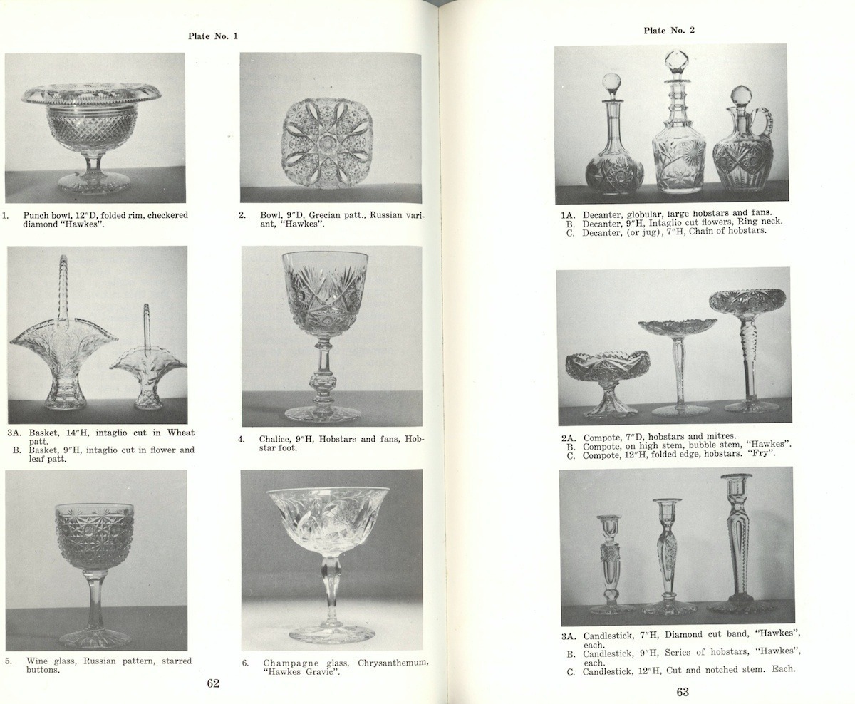 Cut Glass Handbook Price Guide Hotchkiss book antique collectible - Books