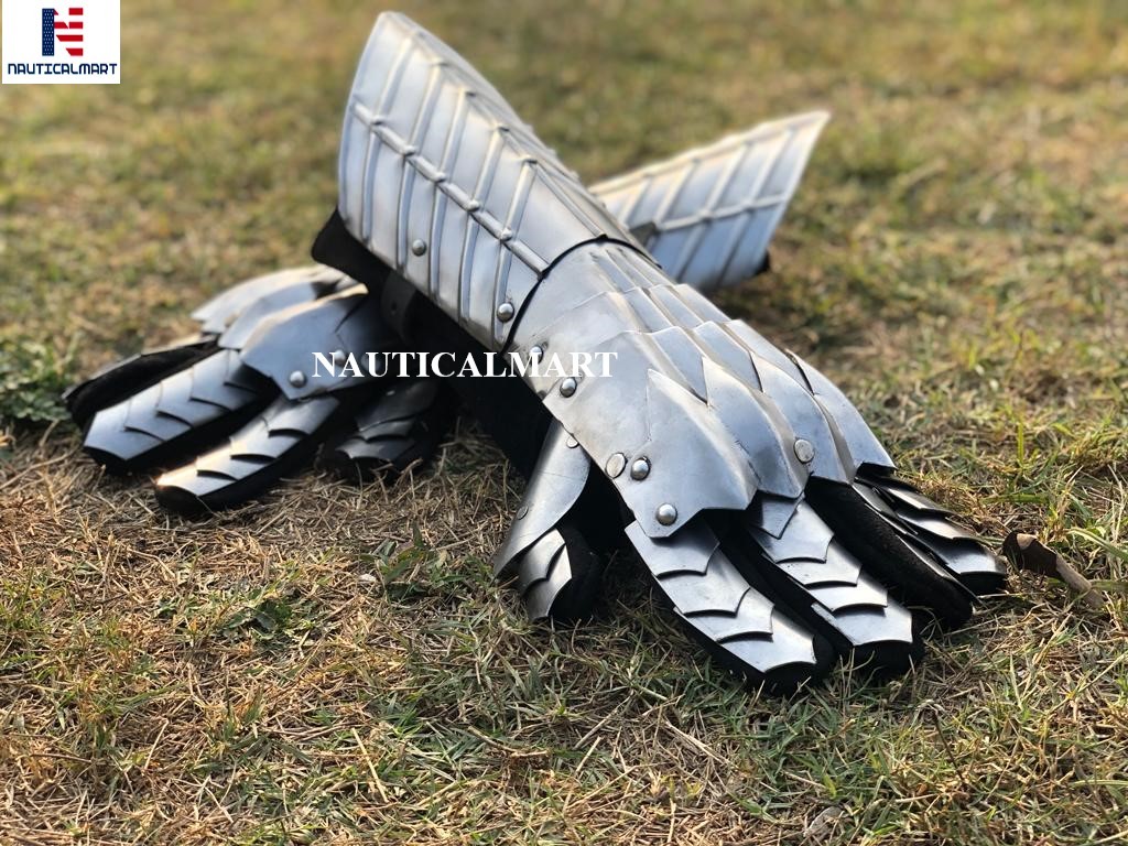 Medieval Gauntlet Gloves Larp Knight Wearable SCA Armor Functional ...