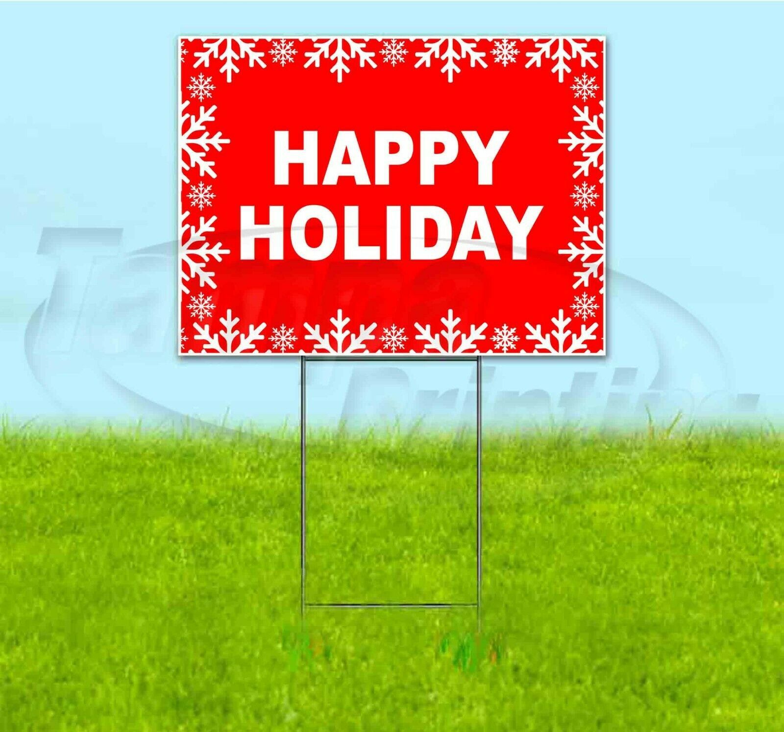 HAPPY HOLIDAYS 18x24 Yard Sign WITH STAKE Corrugated Bandit USA ...