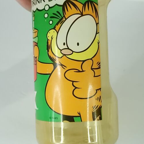Vintage Garfield Water Bottle Think Big Drink Big Straw KMART Exclusive ...