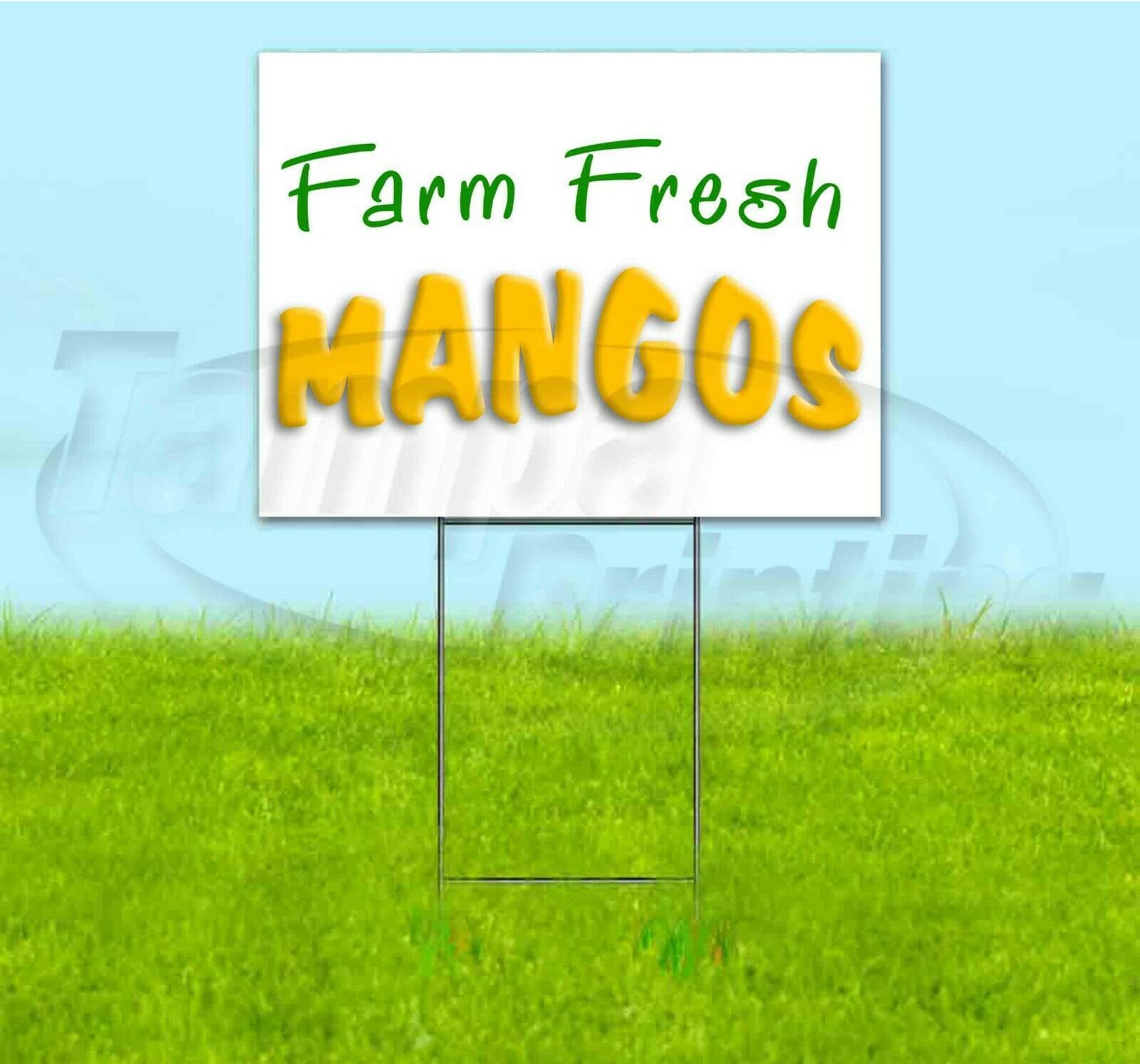FARM FRESH MANGOS 18x24 Yard Sign Corrugated Plastic Bandit Lawn USA ...