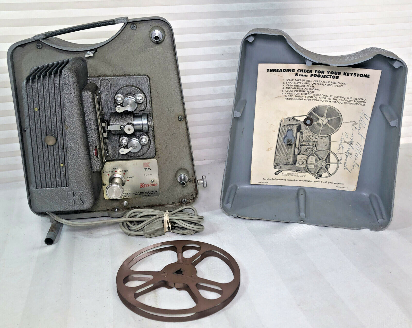 Vintage Keystone 8mm Film Movie Projector Model K75 in Case ...