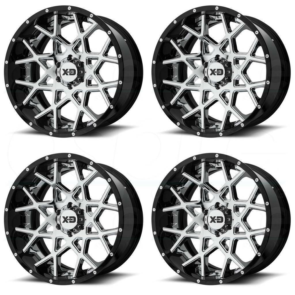 20x10 XD XD203 Chopstix 6x135 18 Chrome Black Wheels Rims Set 4 Wheels