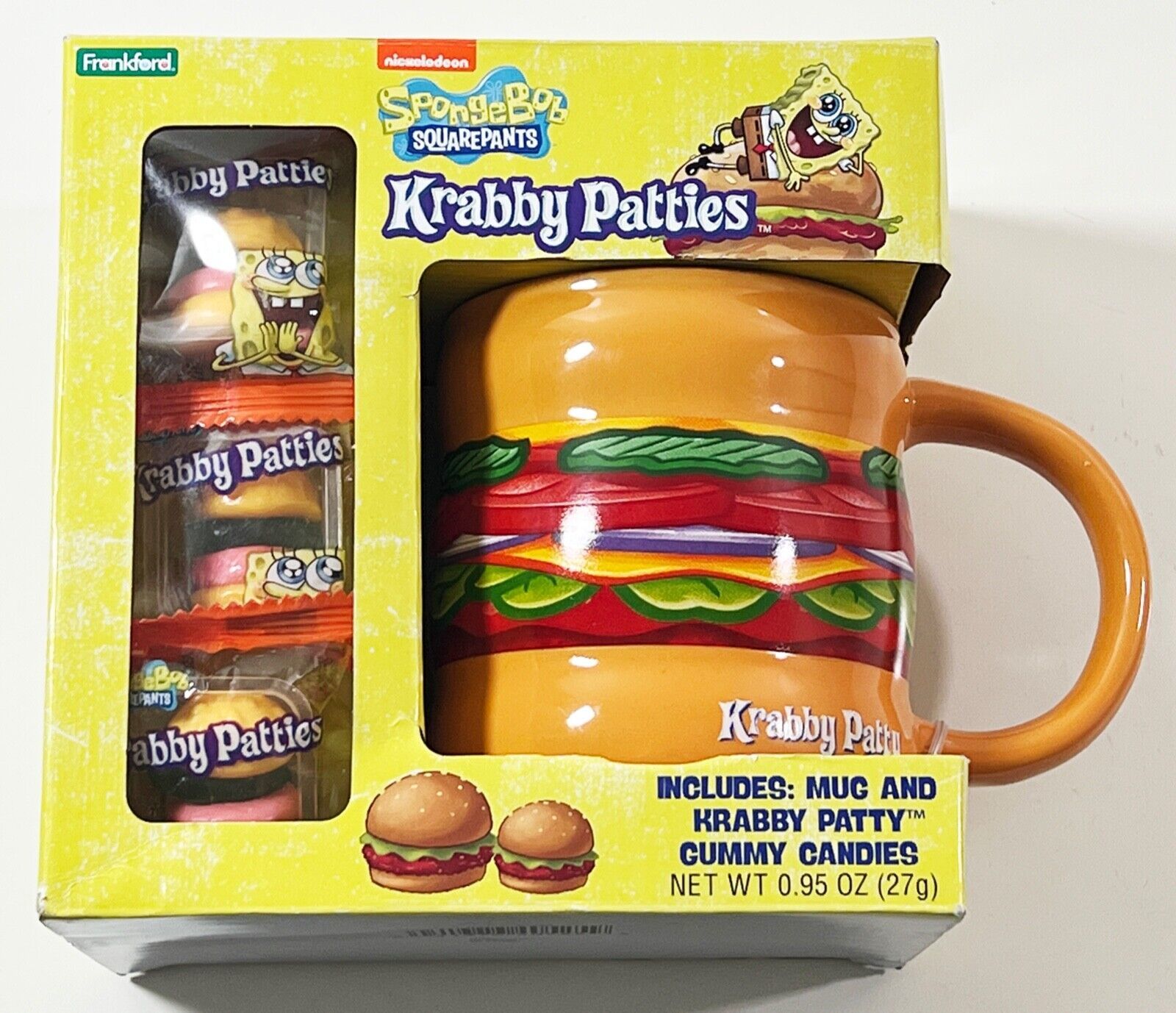 Sponge Bob Square Pants Krabby Patties 14 oz Mug with Candy Gift Set ...