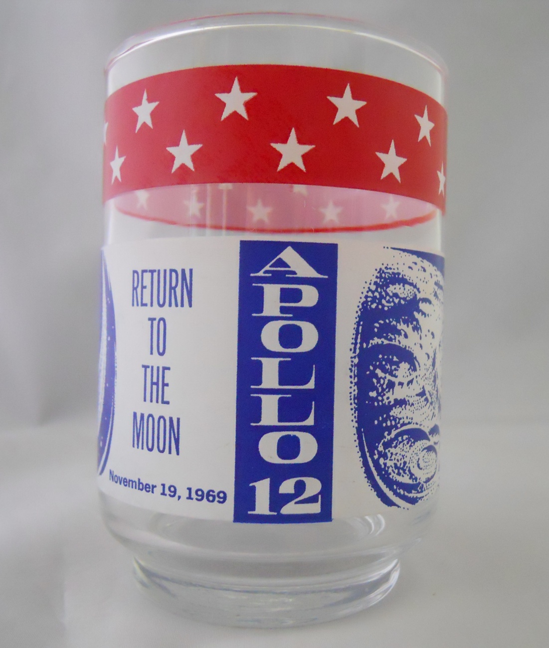 Vintage Return To The Moon Apollo 12 Commemorative Tumbler Glass 1969 ...