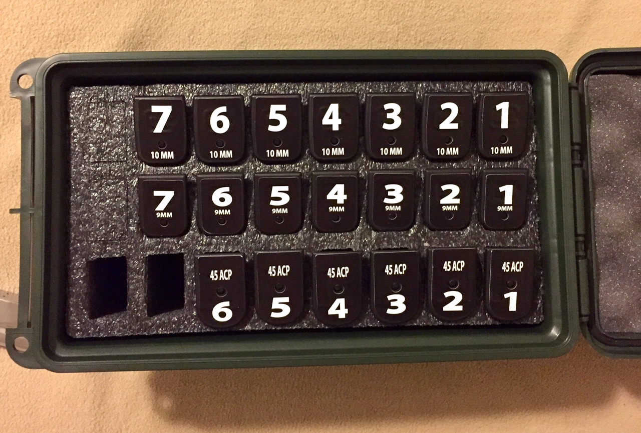 FITS GLOCK MAGAZINES CALIBER AND NUMBER BASE PLATE STICKERS - Range ...