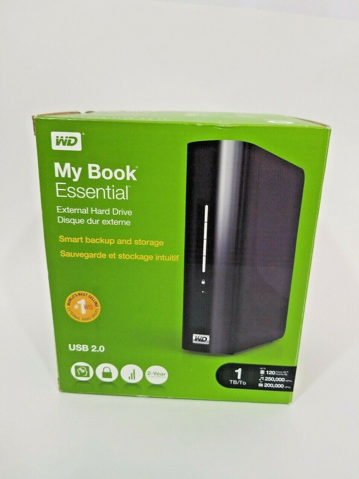 Western Digital T WD10000H1U-00 1TB Backup External Desktop Hard Drive ...