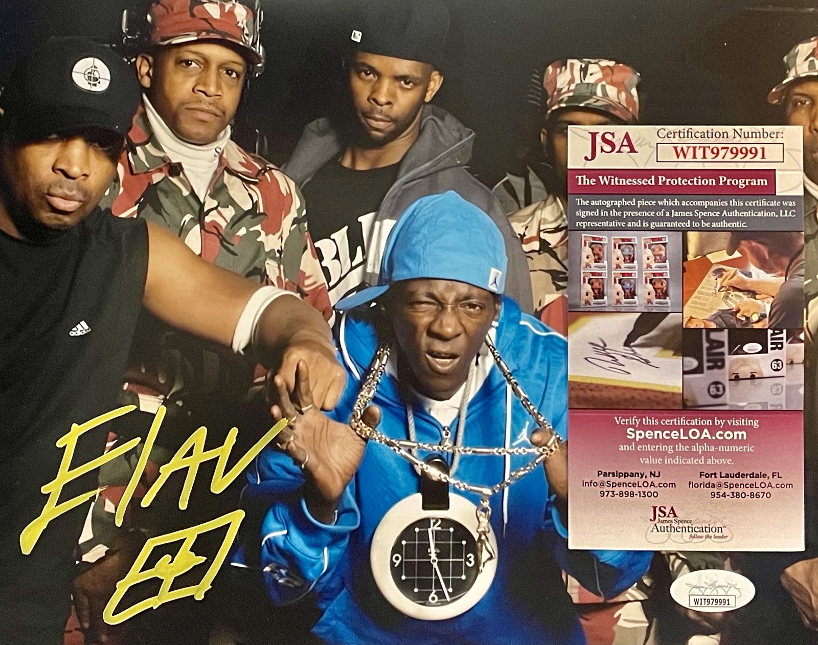 FLAVOR FLAV Autograph SIGNED 8x10 PHOTO RAP PUBLIC ENEMY JSA WITNESSED ...