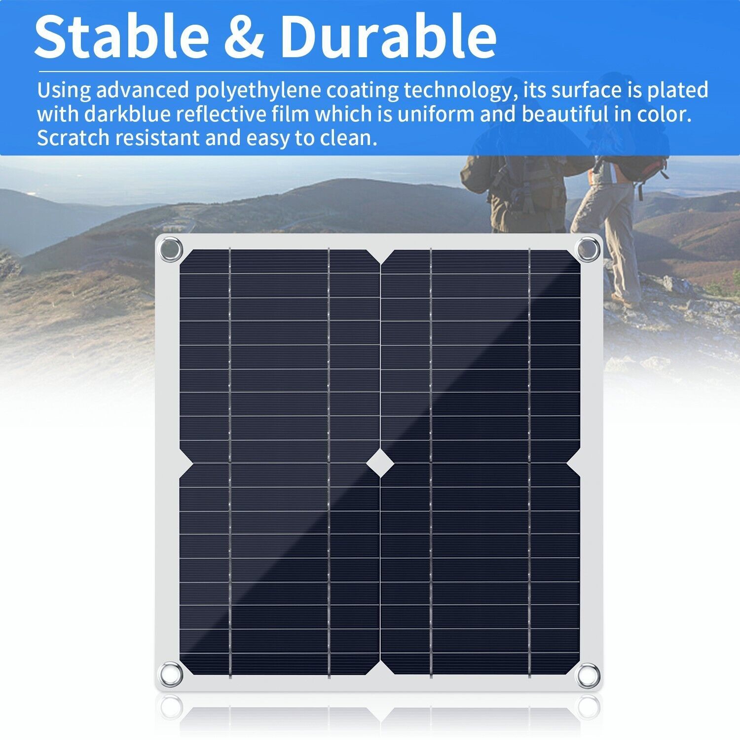 12 Volt Solar Panel 100 Watt Monocrystalline Module Pv High-Efficiency ...
