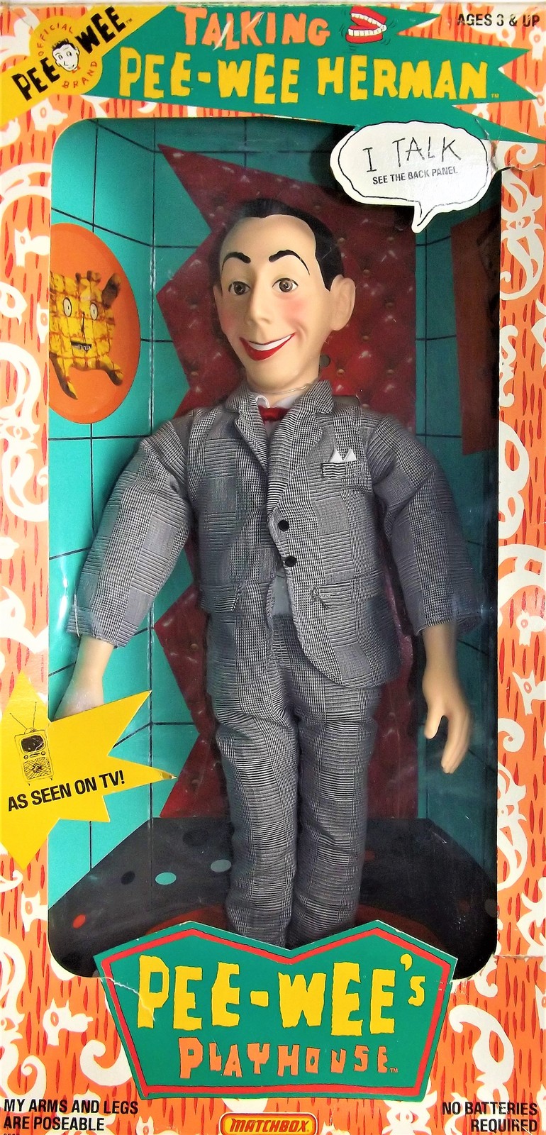 1987 Matchbox 17" Talking Pee Wee Herman Doll - Pee-Wee Herman