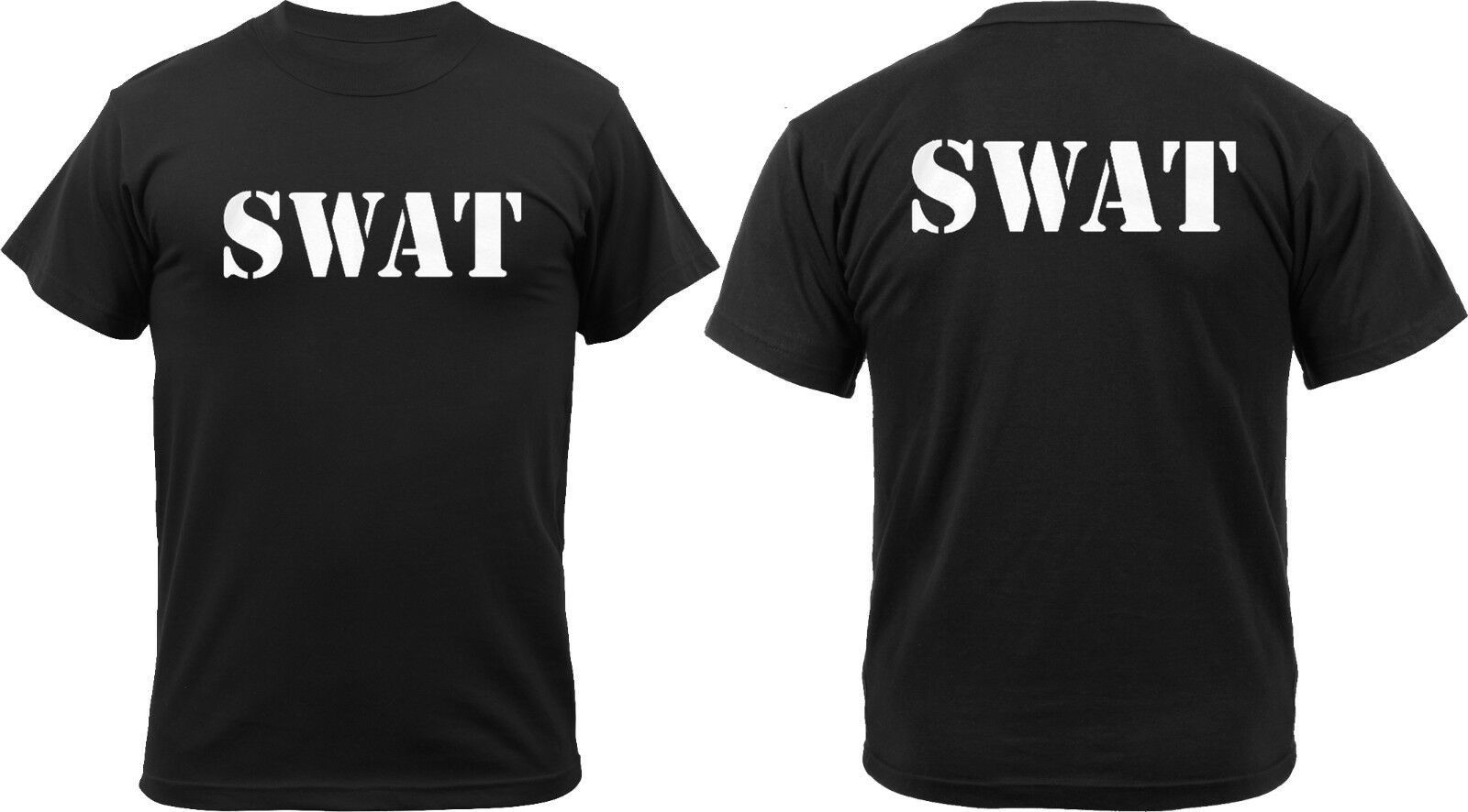 Black SWAT Team Double Sided Official Raid T-Shirt - T-Shirts
