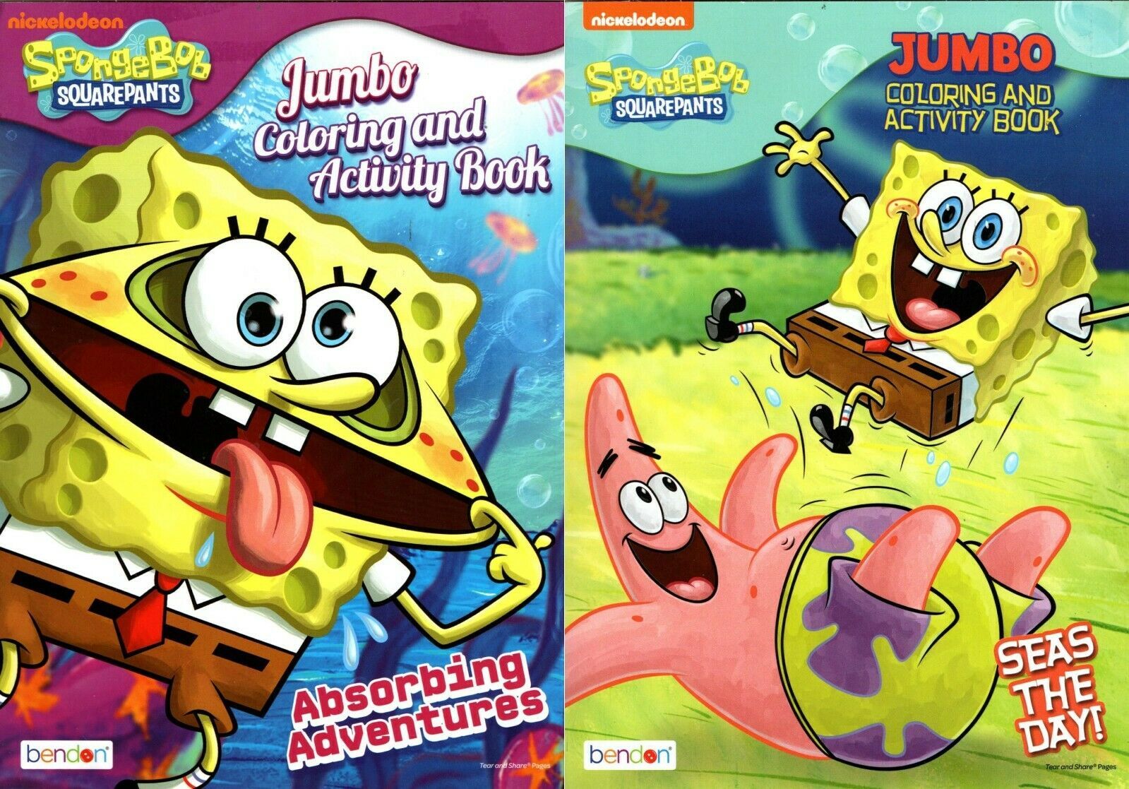 SpongeBob Seas the Day & Absorbing Adventures - Jumbo Coloring ...