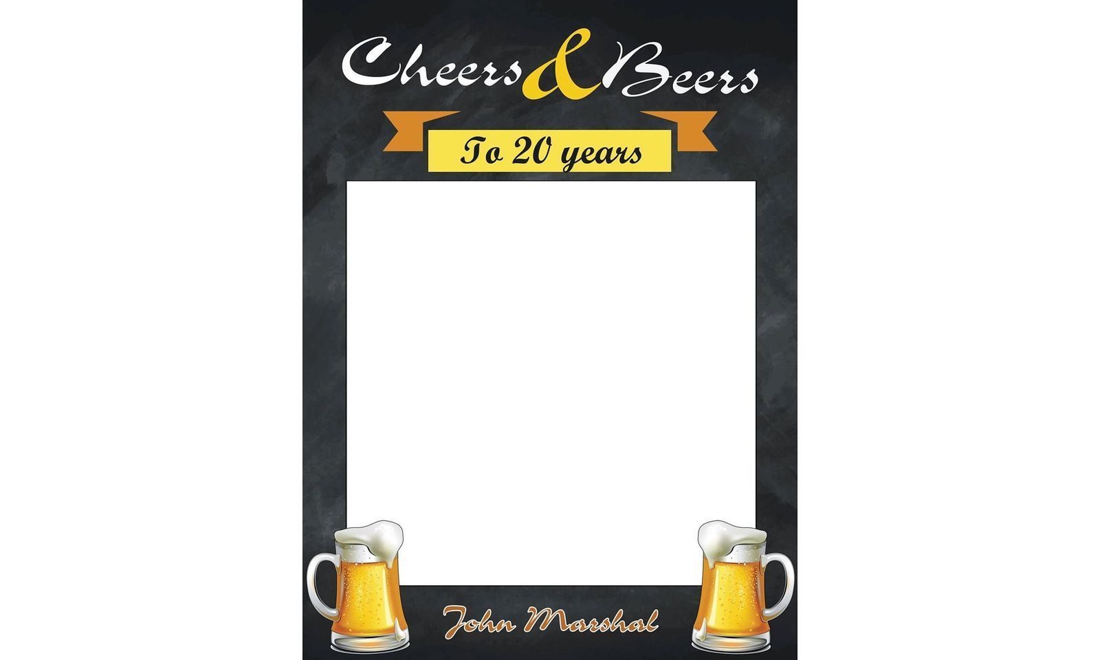 Beers Mug Selfie Frame Custom Beer Birthday Party Photo Booth Prop ...