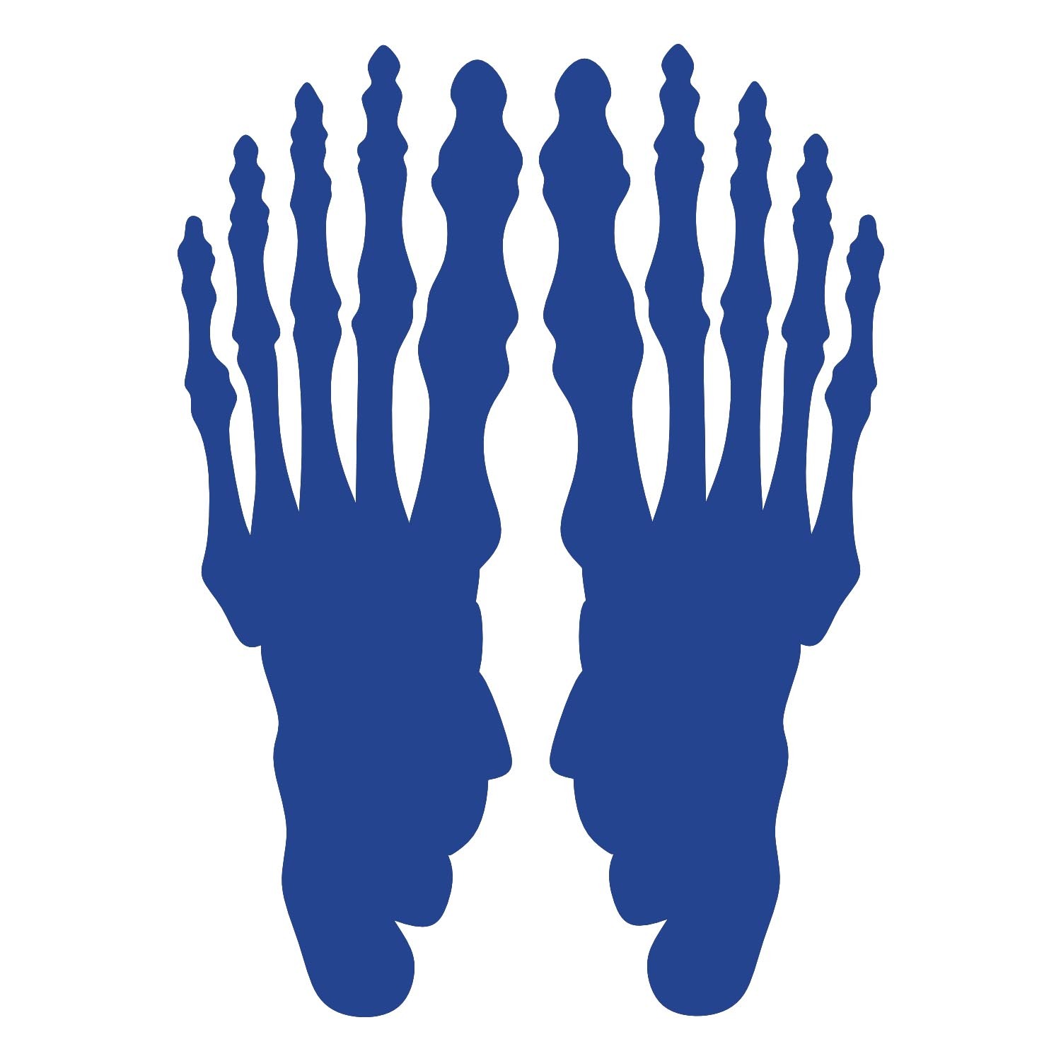 LiteMark 9 Inch Blue Skeleton Footprints Decal Stickers for Floors and ...