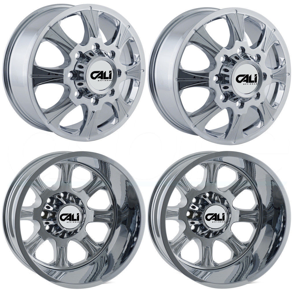 4-New 22" Cali Off-Road Brutal Dually Wheels 22x8.25 8x210 127/-180 ...