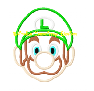 Luigi Super Mario Mario Kart Machine Embroidery Applique Design INSTANT ...