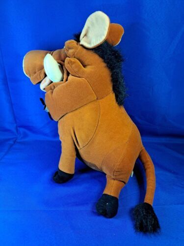 Disney Store Lion King Pumbaa Warthog Bugs in Mouth Pumbaa Pig Plush 14 ...