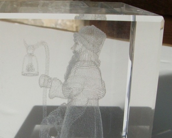 Crystal Paperweights, 3D Images, Santa of Old, by Jaffa, New in Box ...