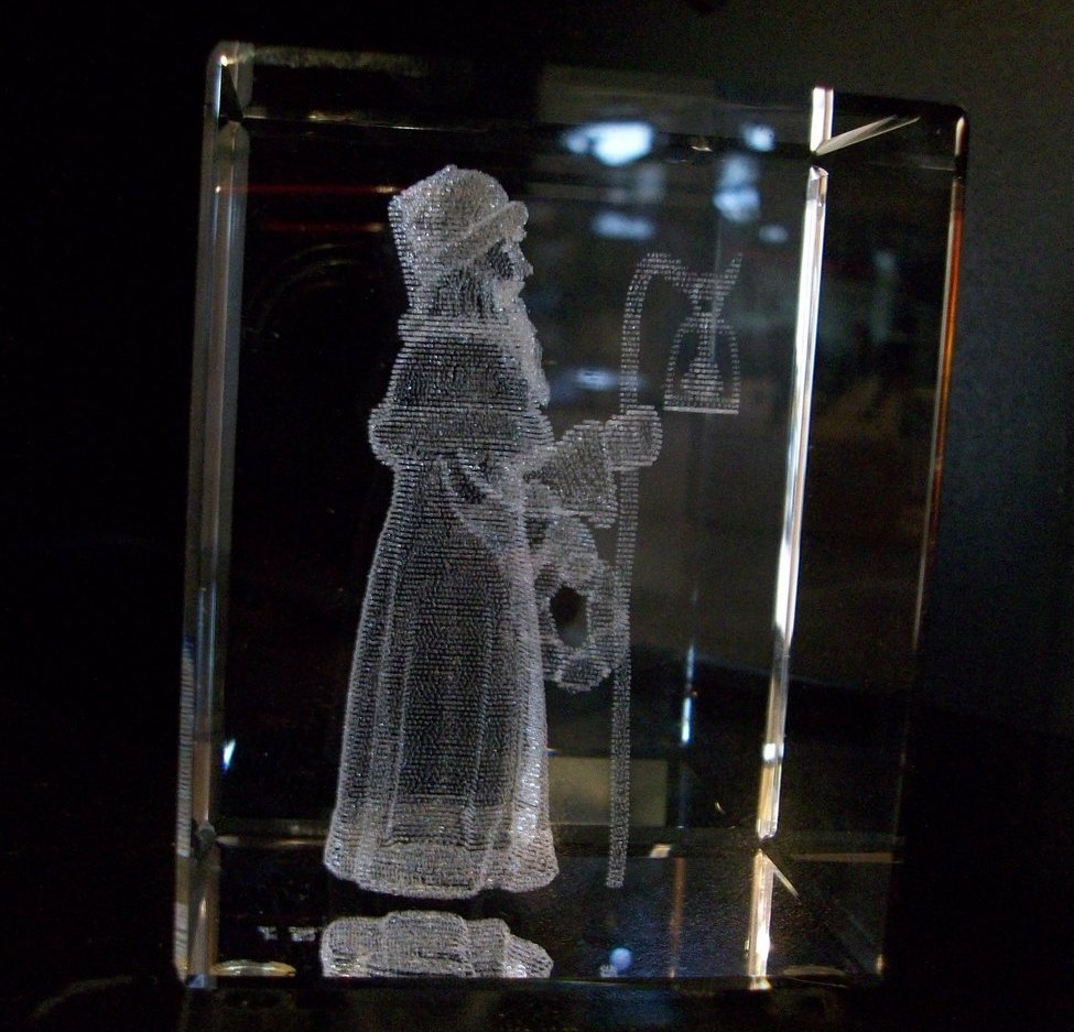 Crystal Paperweights, 3D Images, Santa of Old, by Jaffa, New in Box ...