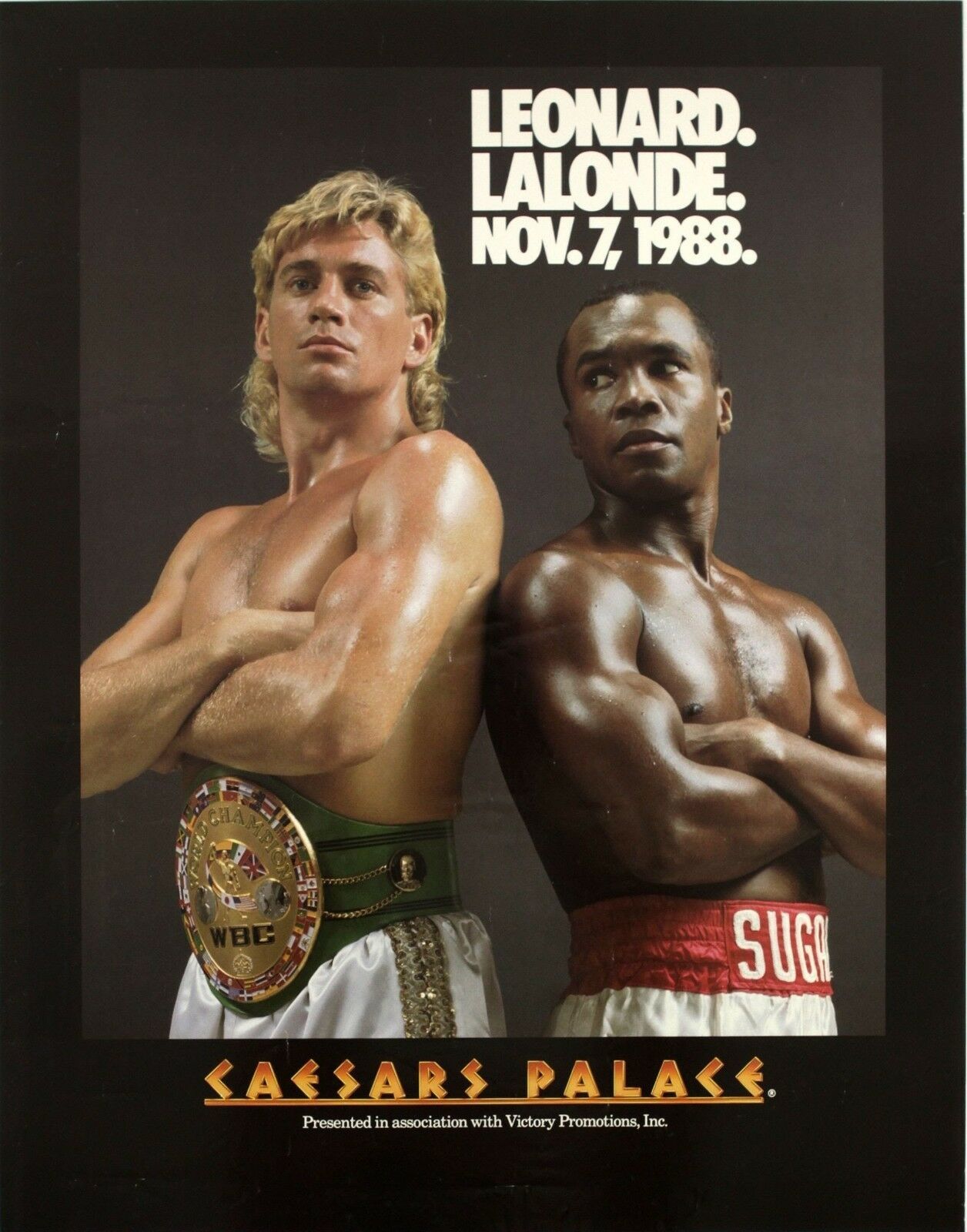 DONNY LALONDE vs SUGAR RAY LEONARD 8X10 PHOTO BOXING POSTER PICTURE ...