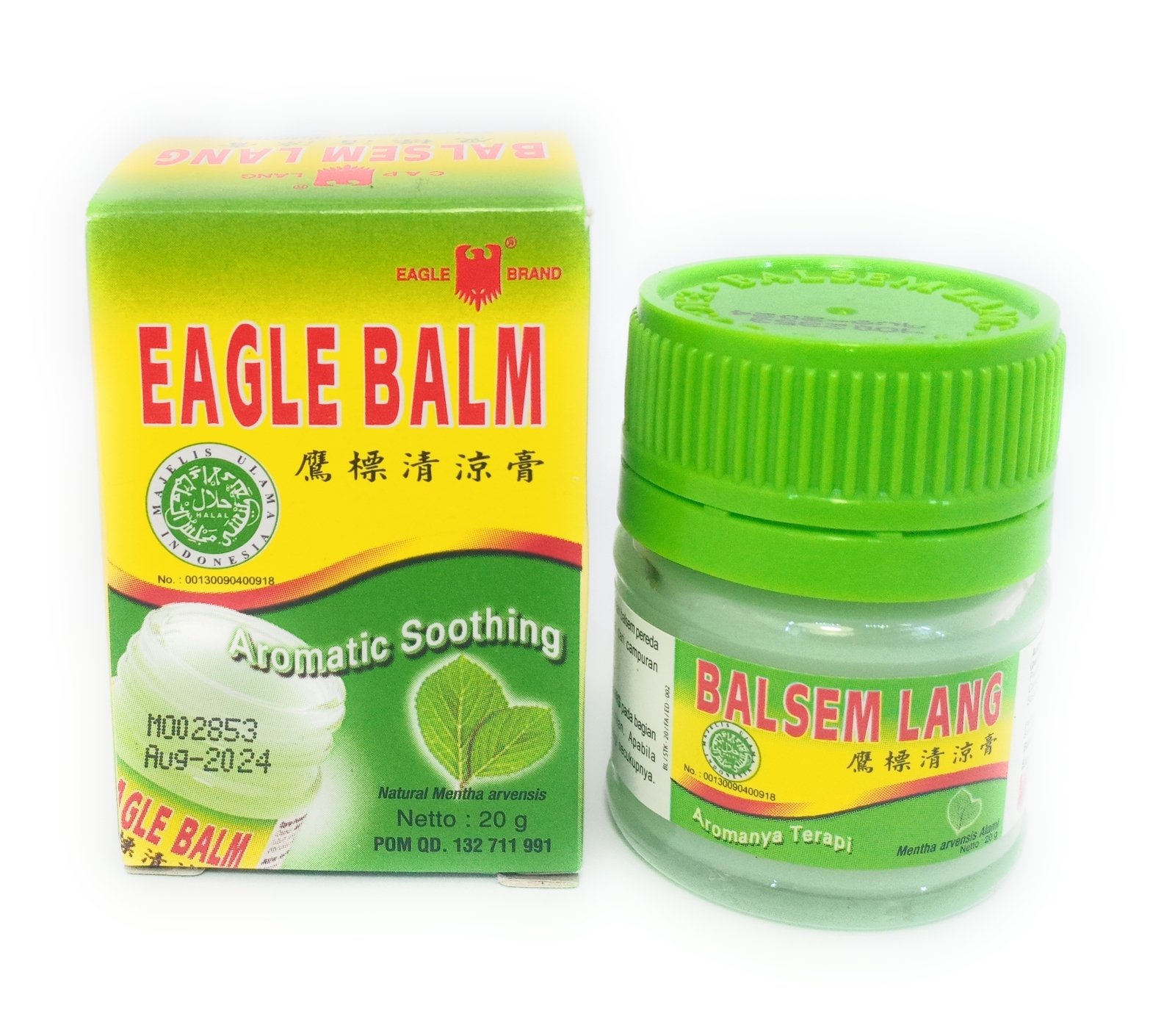Eagle Brand Balsem Lang Eagle Green Balm with Aromatic Soothing, 20 ...