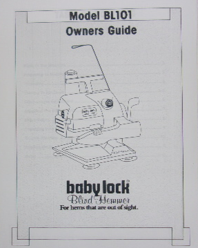 Baby Lock BL101 manual Blind Hemmer Babylock - Sewing Manuals & Instruction