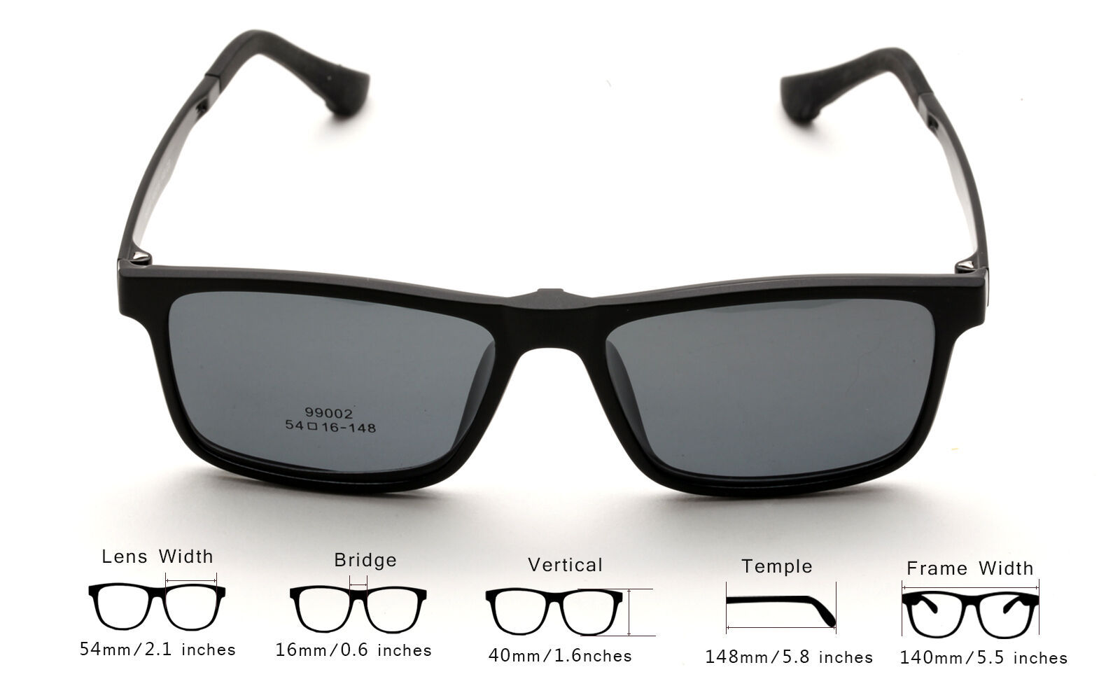 Magnetic Polarized Clip On Driving Sunglasses Rx Eyeglass Frames Mirror Lens Eyeglass Frames