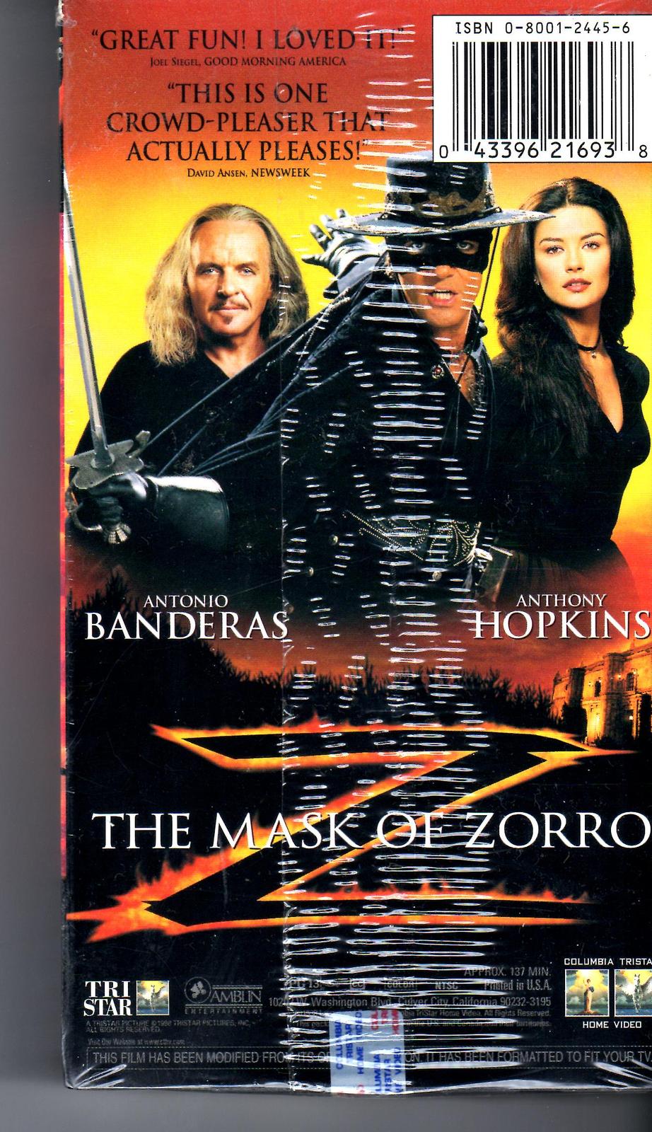 The Mask of Zorro - VHS Movie - VHS Tapes
