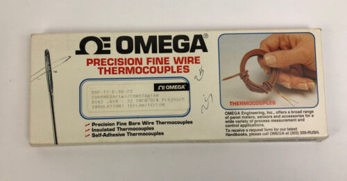 5 x Omega Engineering precision fine wire thermocouples 72" .010 Diam ...