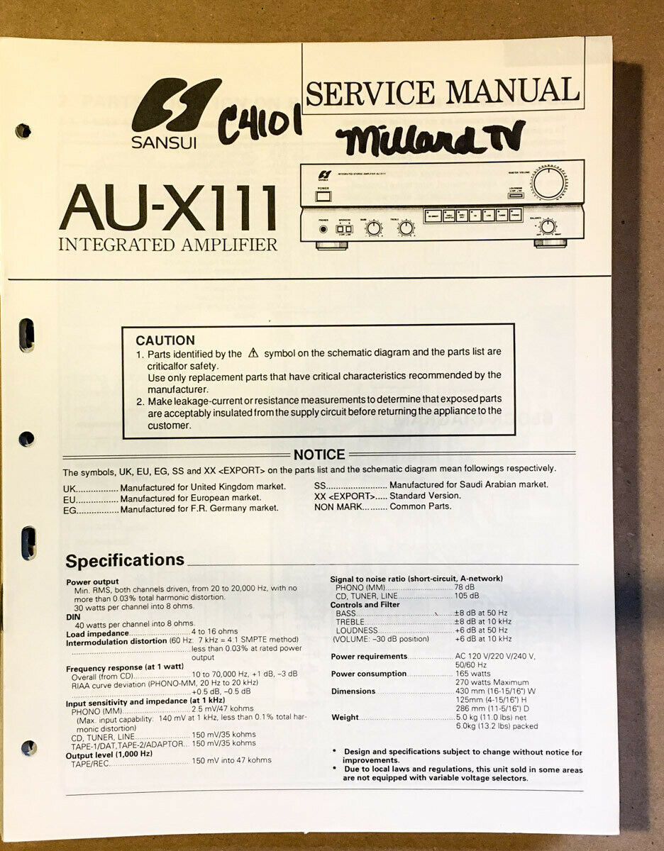 Used Sansui AU-111 Integrated amplifiers for Sale | HifiShark.com