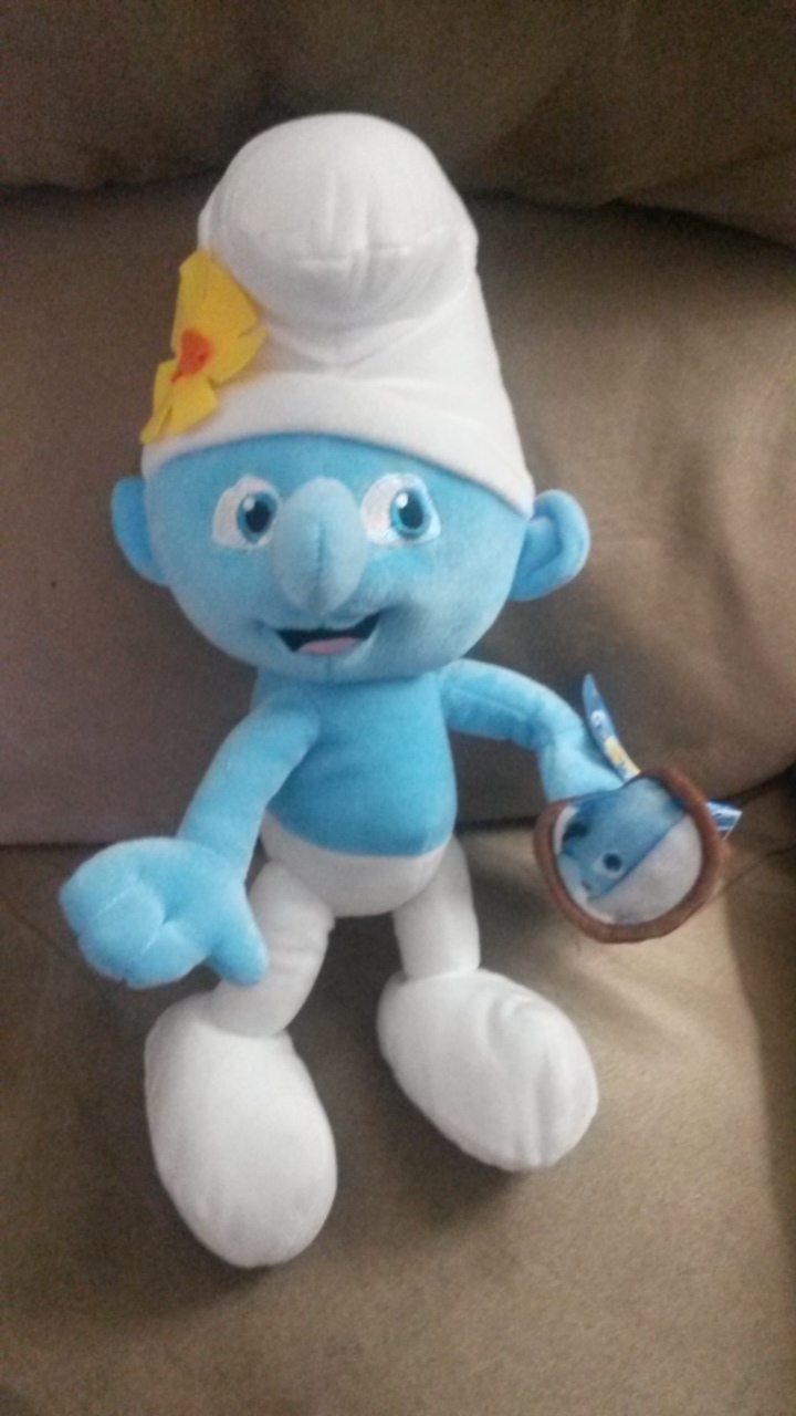 VANITY SMURF SMURFS MOVIE Brand New Licensed Plush 16" NWT With Tags ...