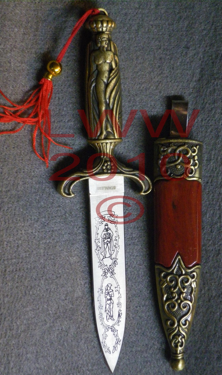 New Greek 8" Athame Dagger Knife Pagan Witchcraft Wicca - Ceremonial ...