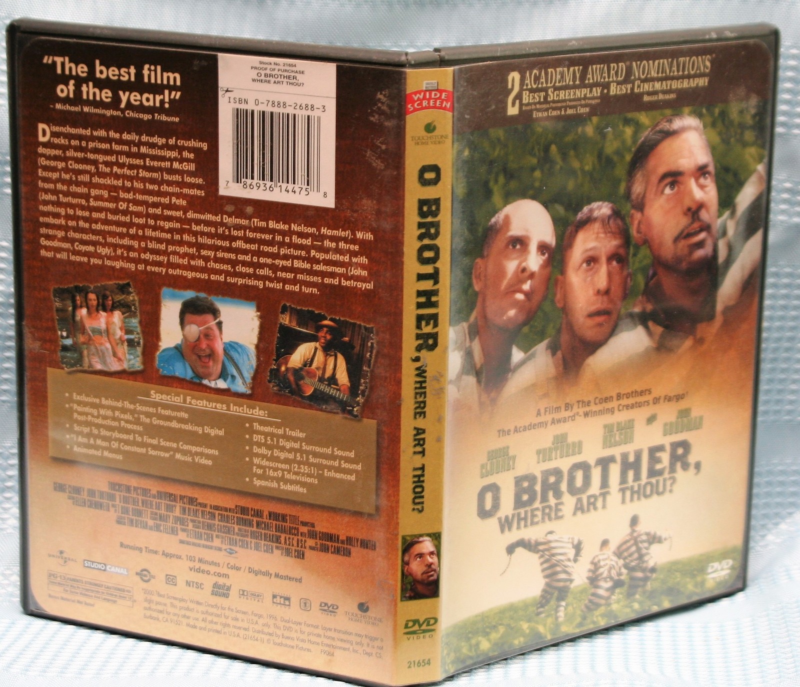 O Brother Where Art Thou DVD George Clooney, John Turturro, Tim Blake ...