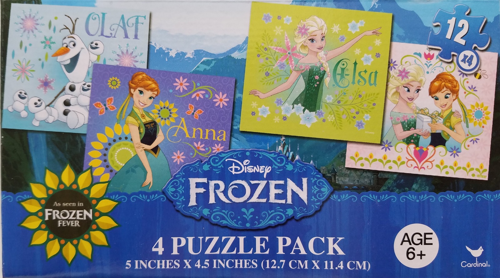 12 Pc Disney Frozen Jigsaw Puzzle Packs 4/Box Ages 6+, Select: Puzzle ...