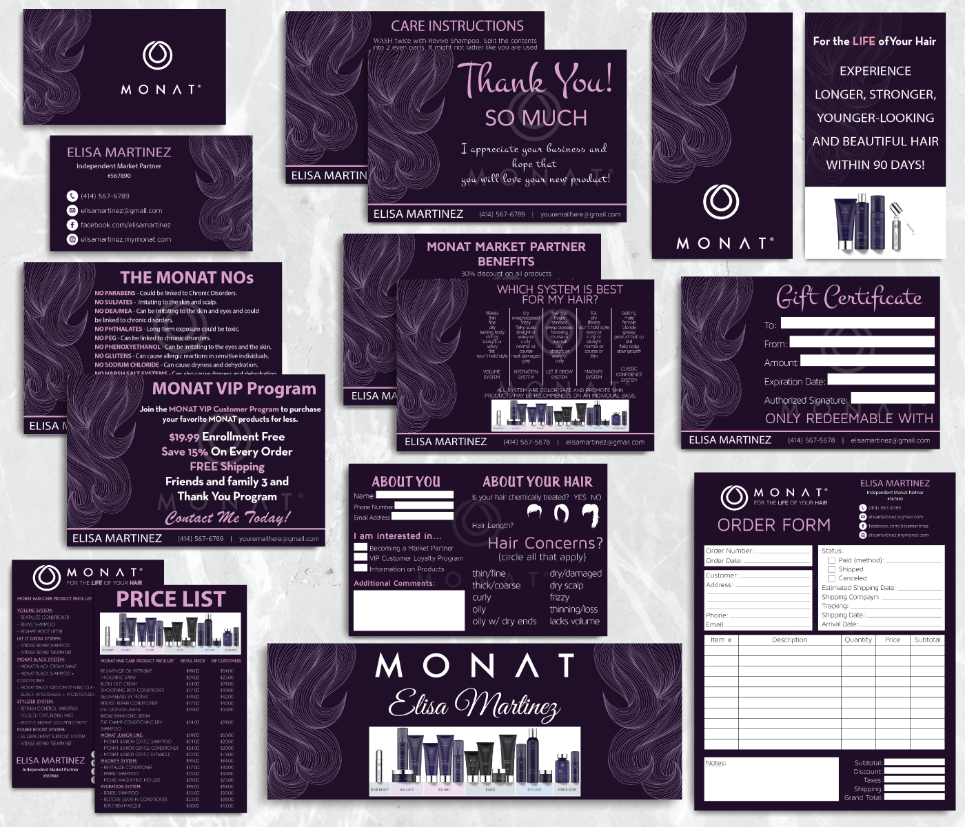 Paper Custom Monat Cards Personalized Monat Cards Monat Marketing ...