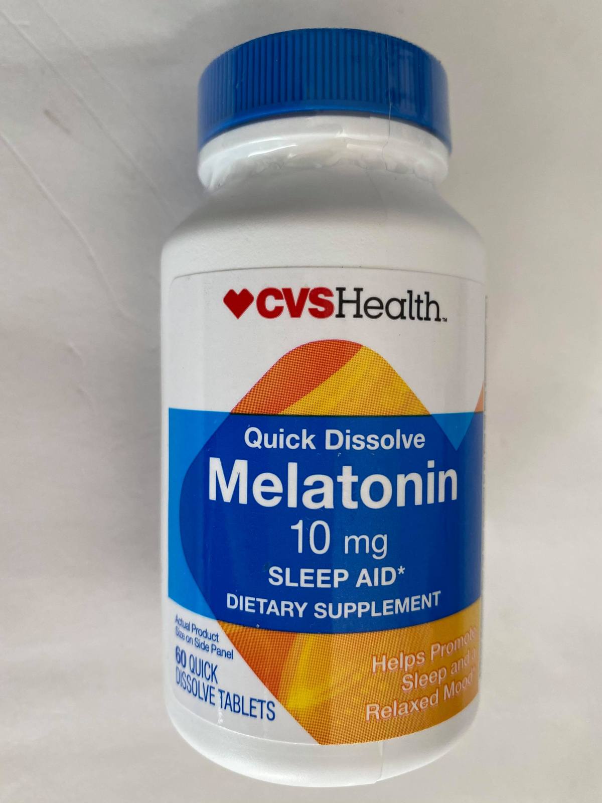( LOT OF 2 ) CVS Health Quick Dissolve Melatonin 10 mg sleep ( 60 ...