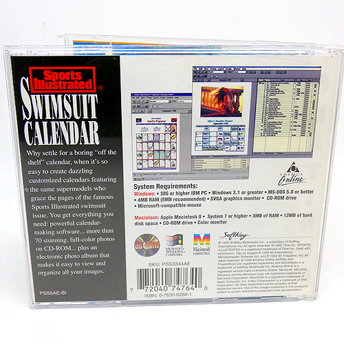Vintage 1995 Sports Illustrated Swimsuit Calendar (PC) Excellent ...