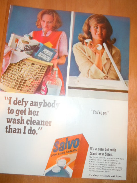 Vintage Salvo Suds Tablets Print Magazine Advertisement 1965 - Soap ...